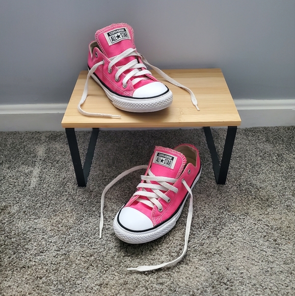 Converse | Shoes | Youth Converse Chuck Taylors Sneakers Hot Pink Size 2 Low Top | Poshmark